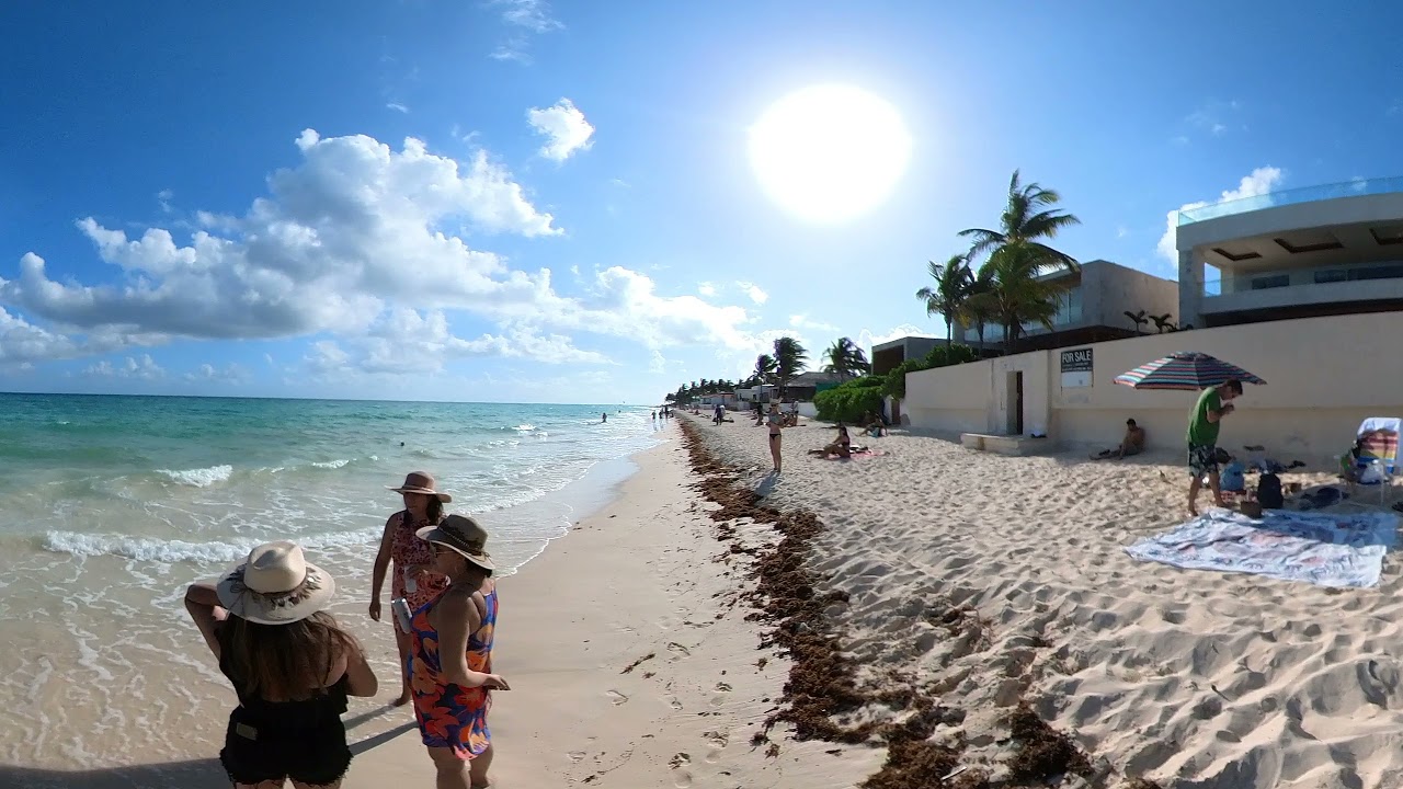 Playacar Palace Beach Walk Northbound - YouTube