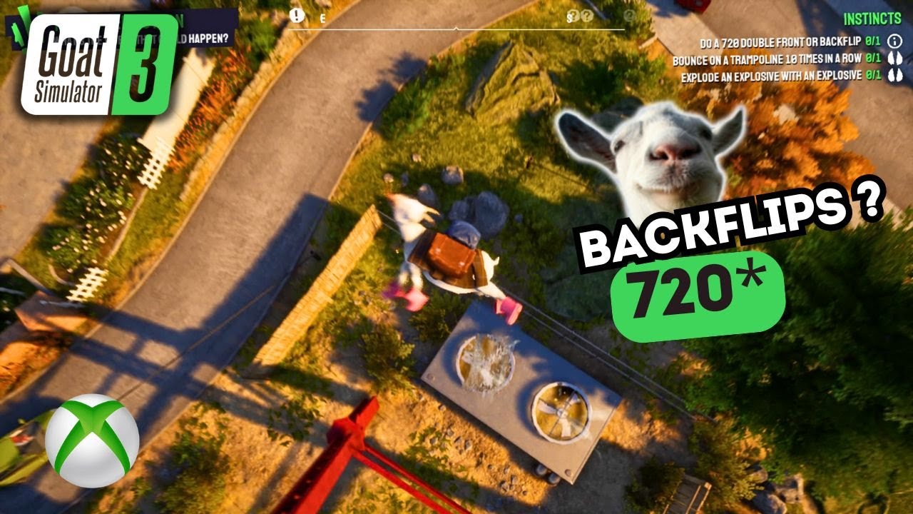 Funny Moments Of A Goat Doing 720° BackFlip | Goat Simulator 3 - YouTube