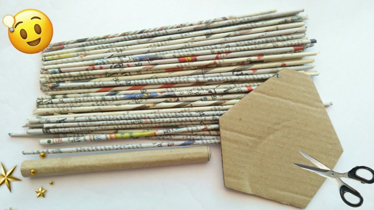 Newspaper craft | best out of waste craft idea | recycle newspaper | # ...