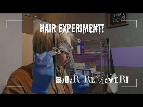 Trying to remove blue hair dye! Using color remover for the first time ...