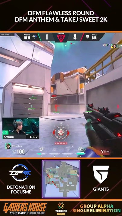 DFM FLAWLESS ROUND - DFM ANTHEM & TAKEJ SWEET 2K - VCT 2023 | GamersHouse #shorts - YouTube
