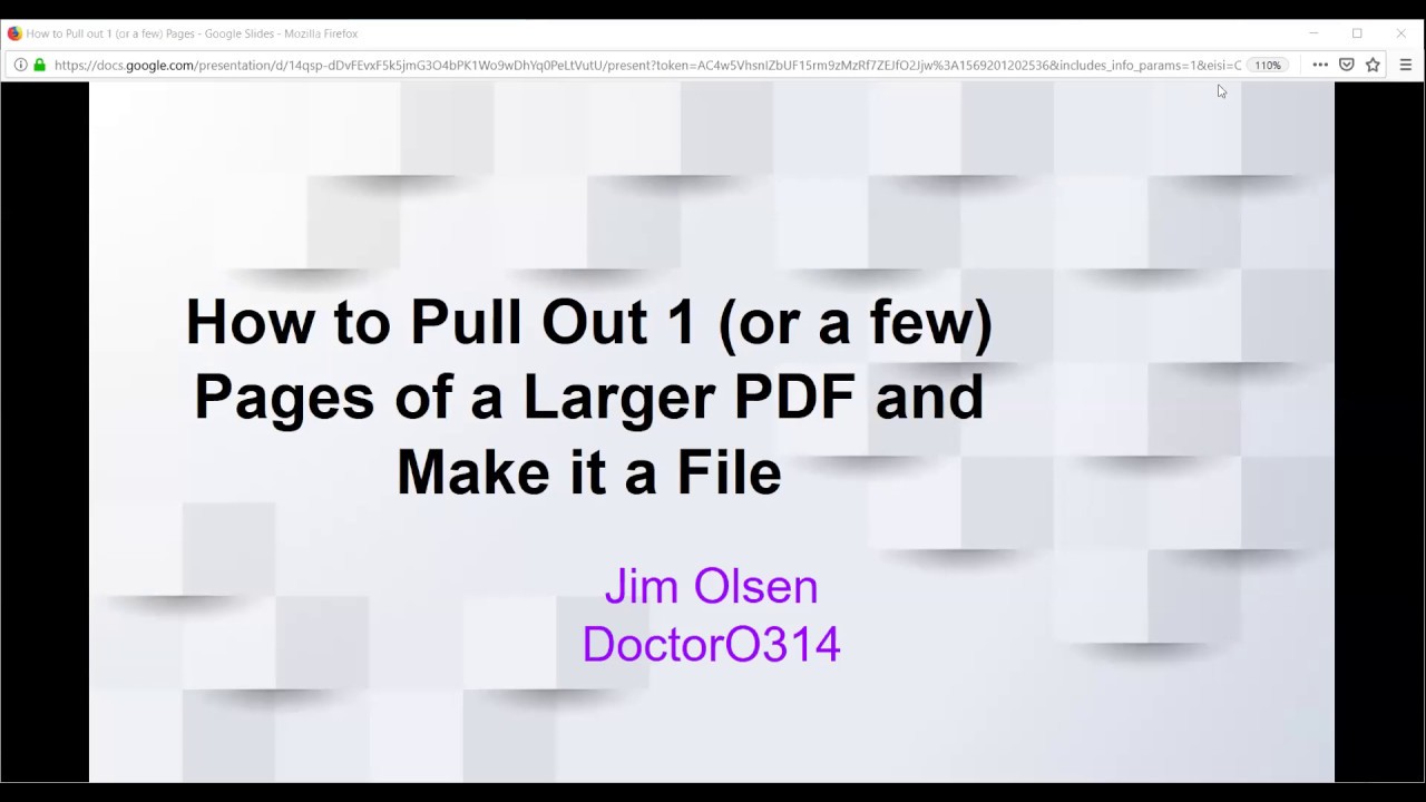 How to Pull Out Pages of a PDF - YouTube