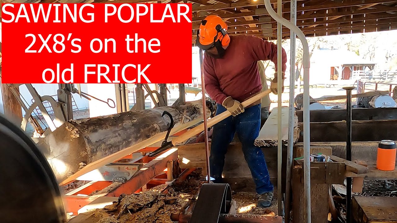 Sawing some Framing lumber on the old Frick Sawmill - YouTube