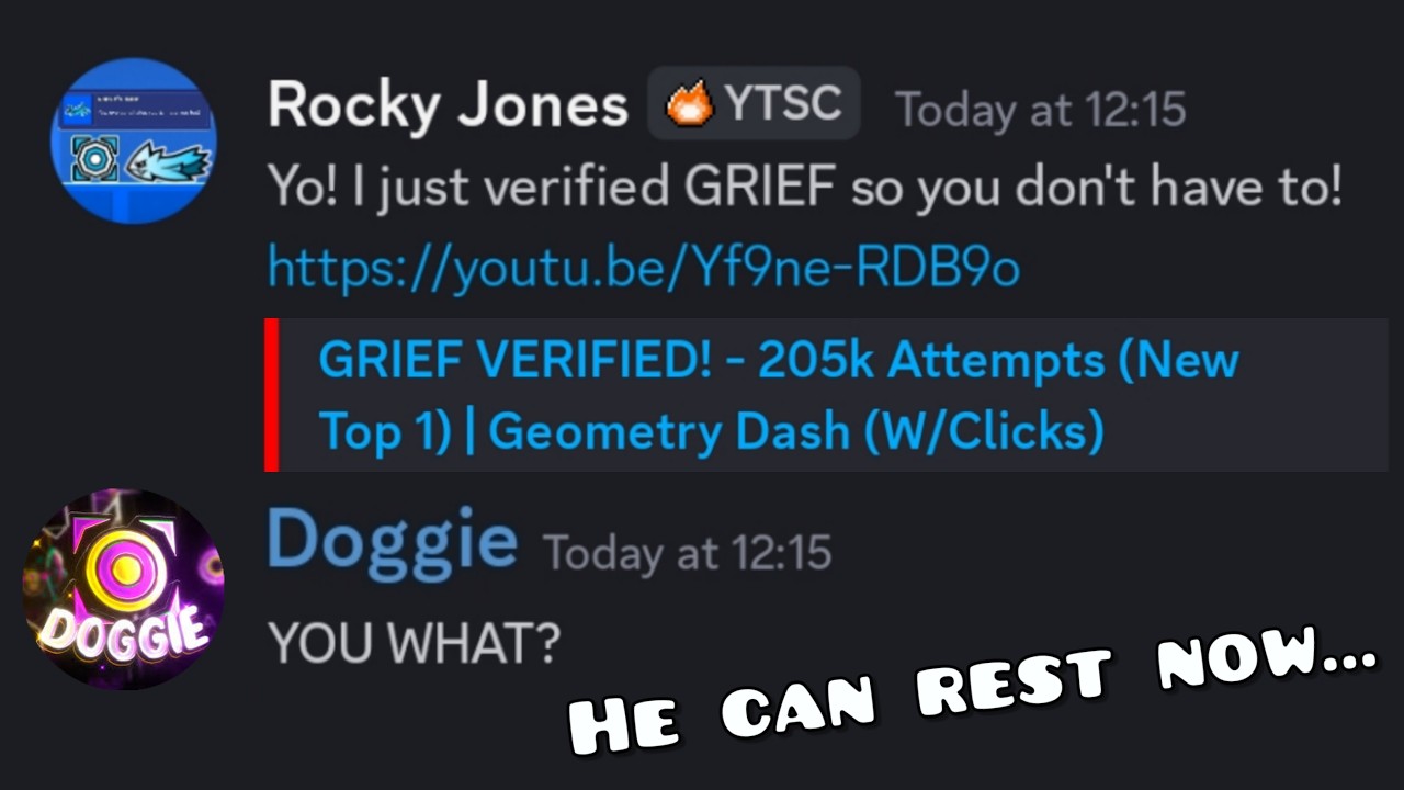 New Top 1 VERIFIED! | "GRIEF" - Harder Than Tidal Wave! | Geometry Dash ...