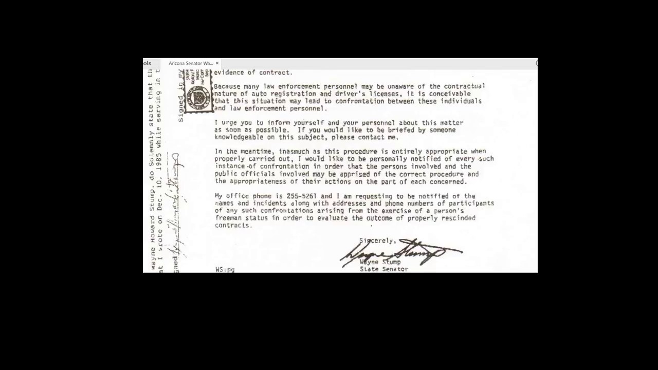 The Wayne Stump Letter - YouTube