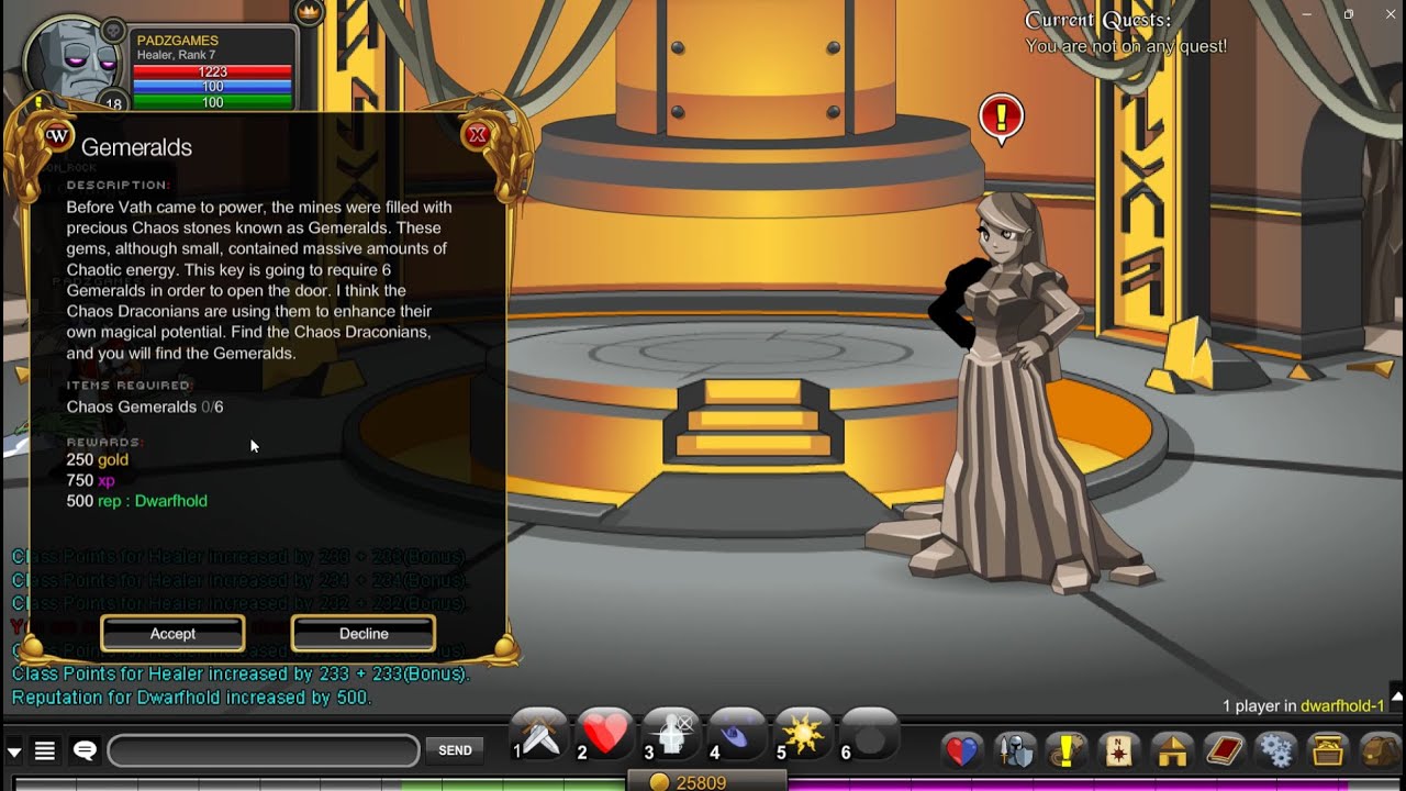 AQW - GEMERALDS (QUEST) - YouTube