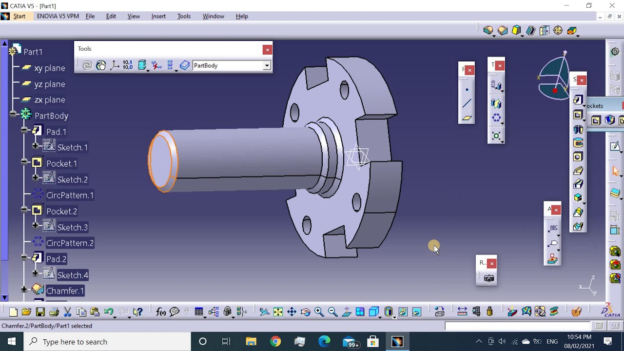 Catia Exercise For Beginners - 17 - YouTube