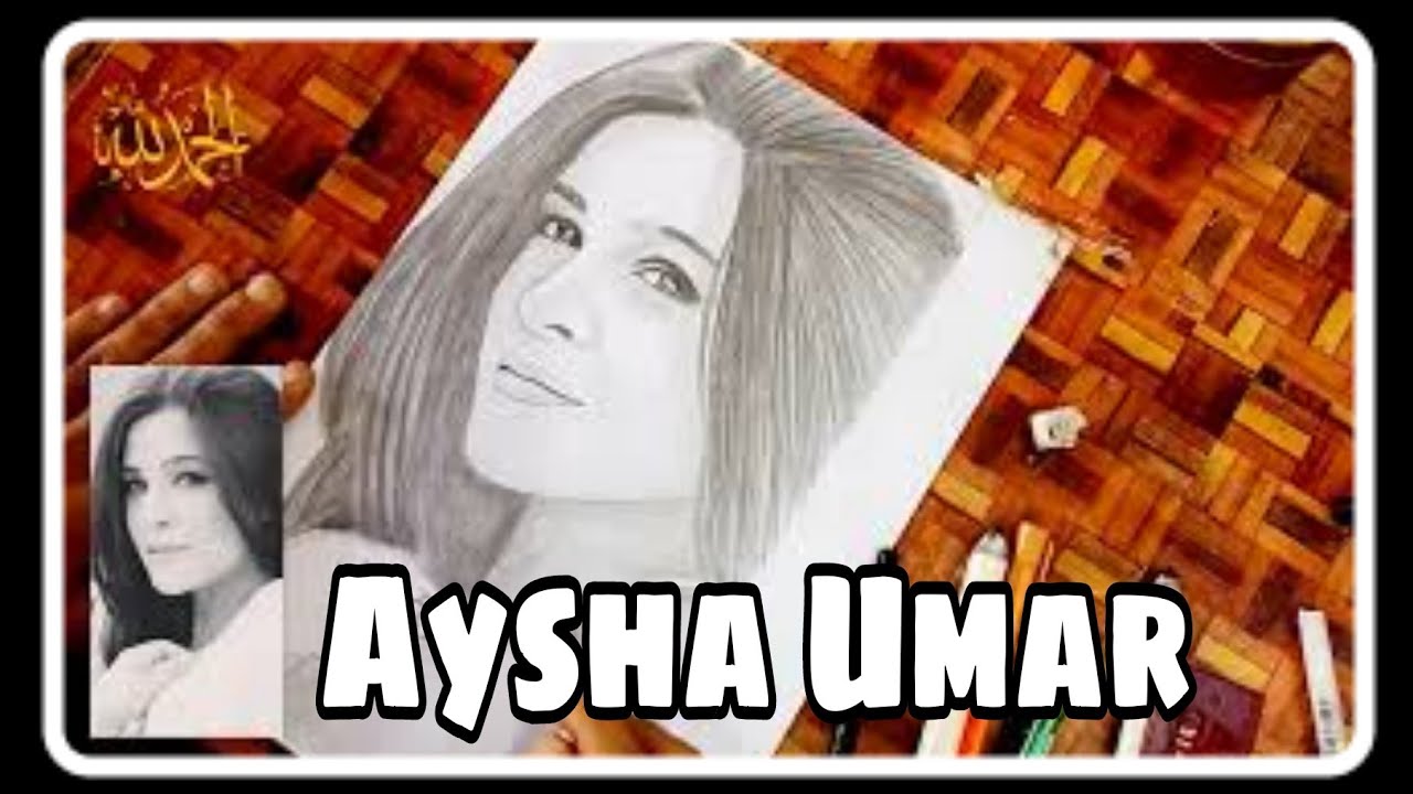How To Draw Aysha Umer Sketch / Khoobsurat Drawing / Aysha Umer Drawing - YouTube