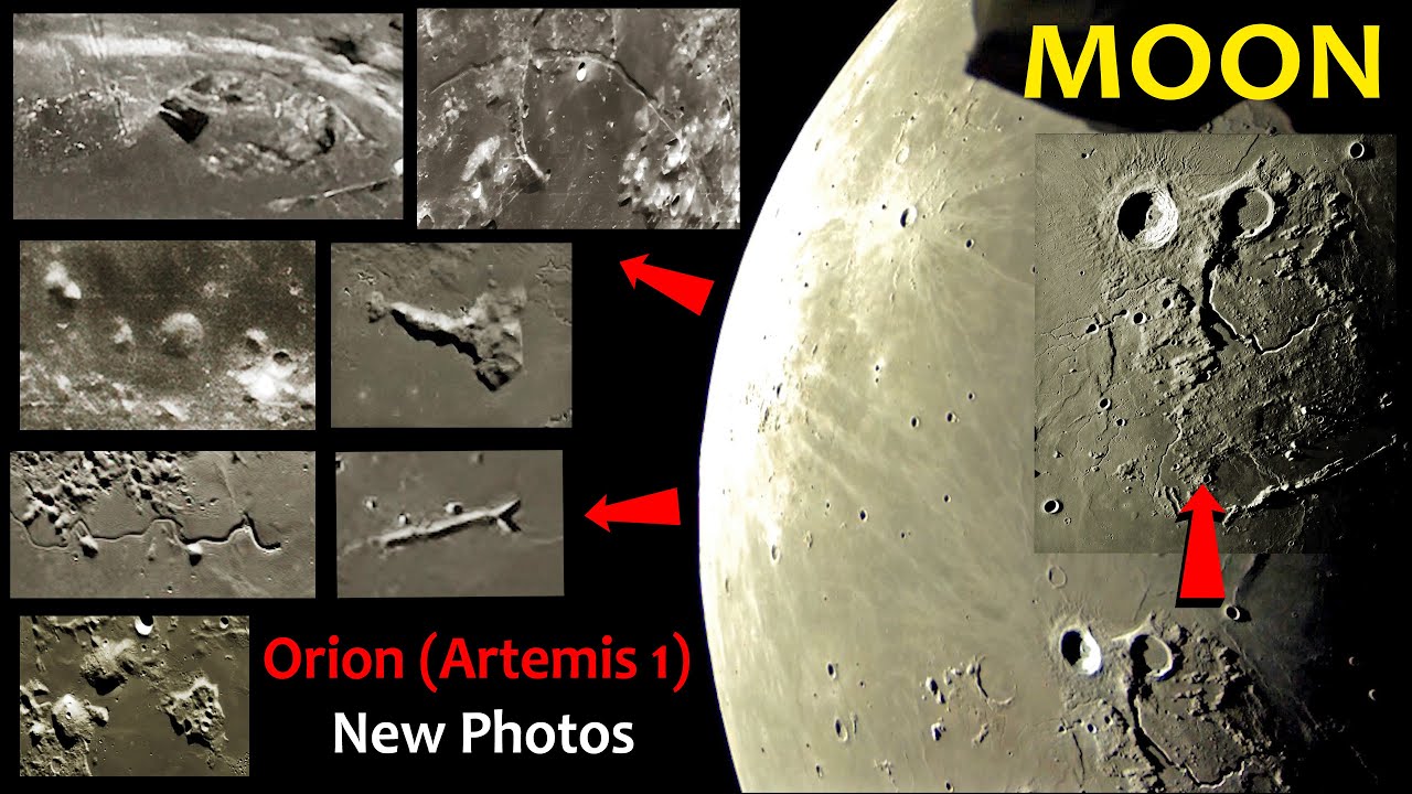 NEW Photos surface of the MOON! Improved detail! Orion spacecraft ...