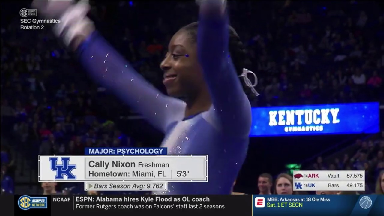 Cally Nixon (Kentucky) 2019 Bars vs Arkansas 9.8 - YouTube