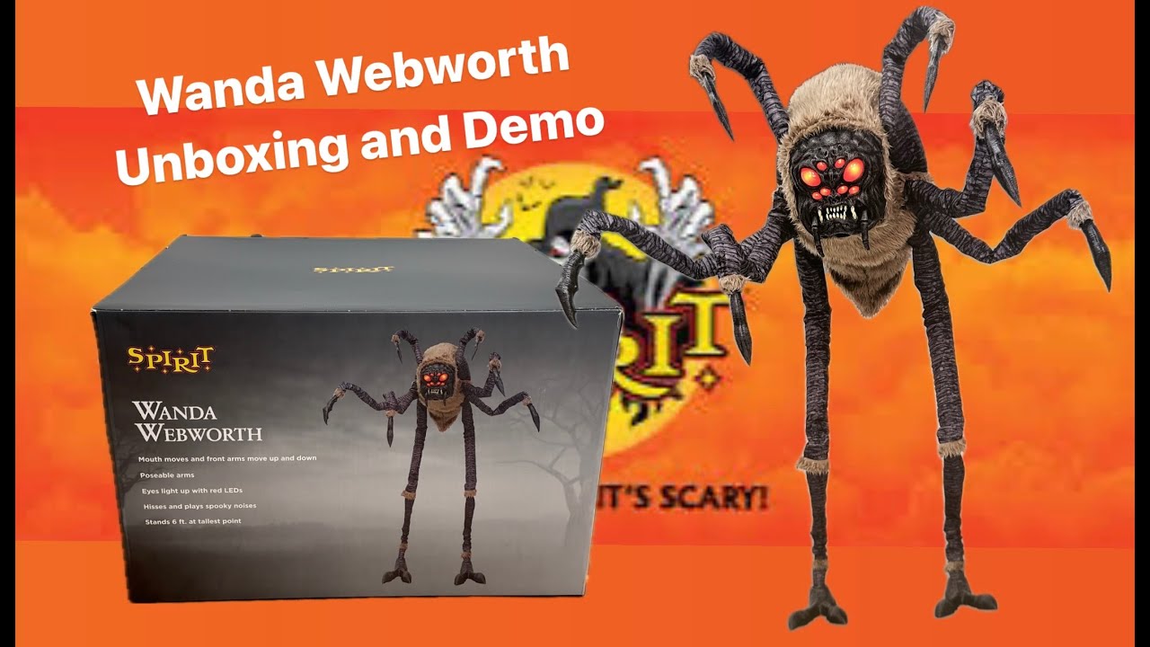 Wanda Webworth Spirit Halloween Animatronic 2024 Unboxing & Demo - YouTube