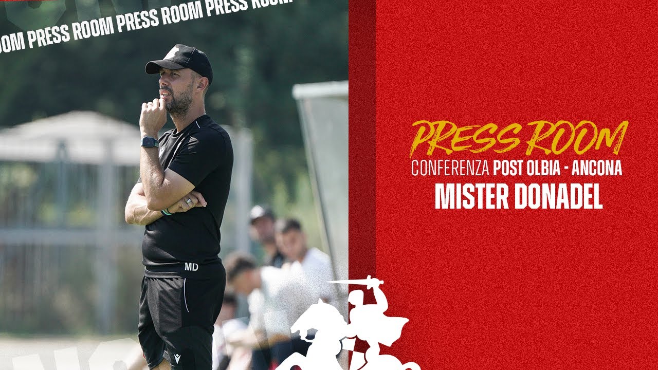 #OlbiaAncona | Conferenza stampa post partita di Mister Donadel | Serie ...