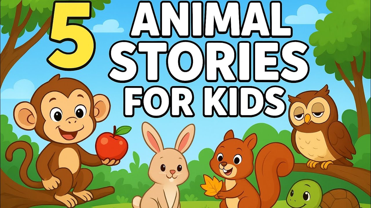 "5 Cute Animal Stories for Kids | Moral Stories in English | Short ...