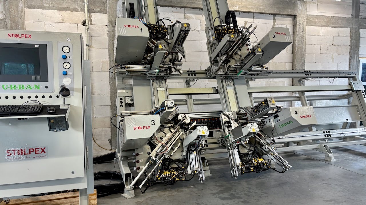 Four-head welding machine URBAN AKS 8410 (2015) - YouTube