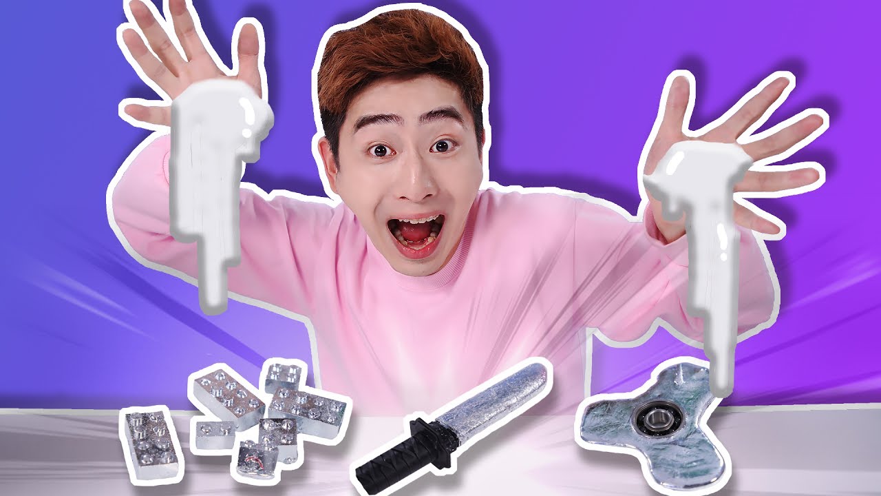 갈륨[GA]으로 피젯스피너, 레고블럭 만들기 놀이 [ gallium fidget spinner, lego ] - 강이 - YouTube
