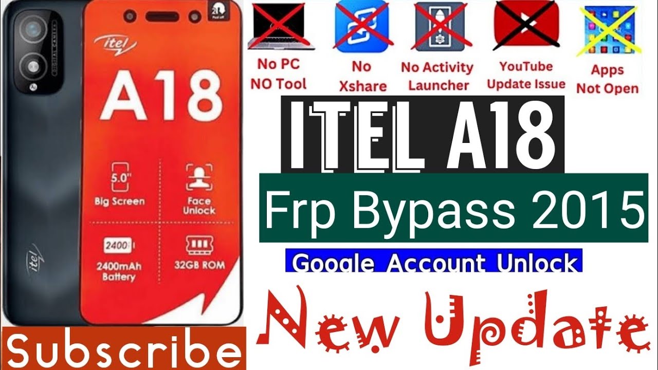 Itel A18 (A512W) Frp Bypass / Google Account Unlock Step by Step Guide #subscribe #shorts - YouTube