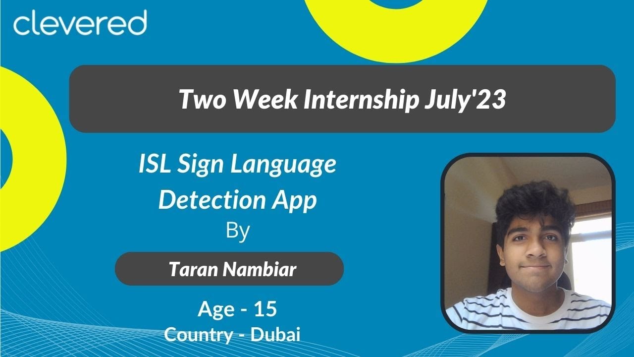 ISL Sign Language Detection App |Two weeks Internship July'23 ...