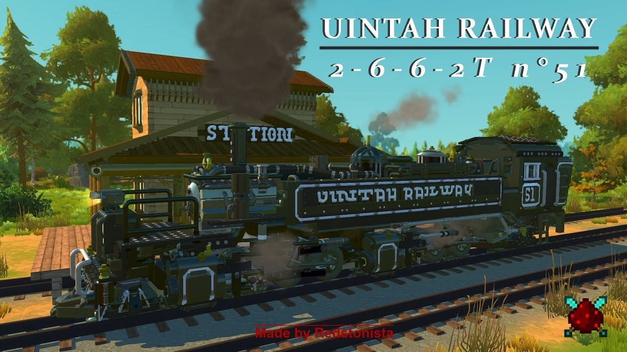 Scrap Mechanic steam train Unitah Railway 2-6-6-2T n°51 - YouTube