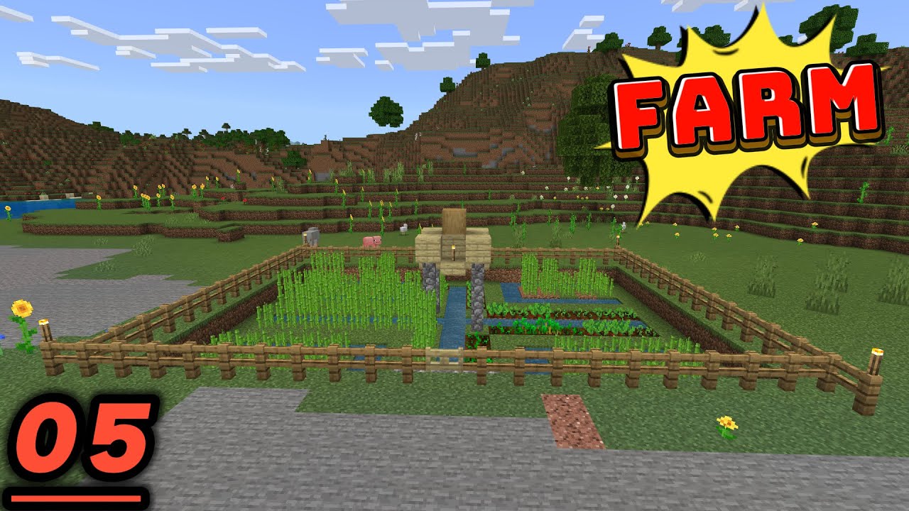"Minecraft Farming Basics: Grow Your Own Food!" || Survival Series 05 ...