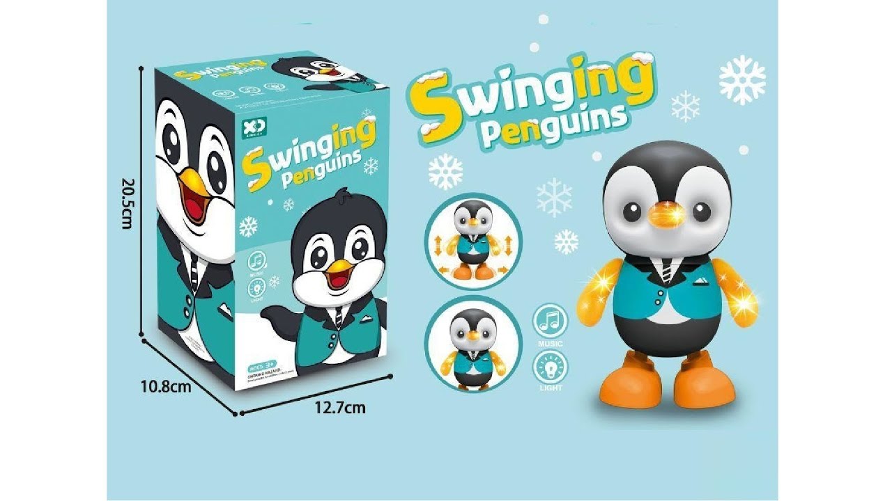 Swinging Penguin Toy Robot with Lightning, Dancing and Swinging Arms ...