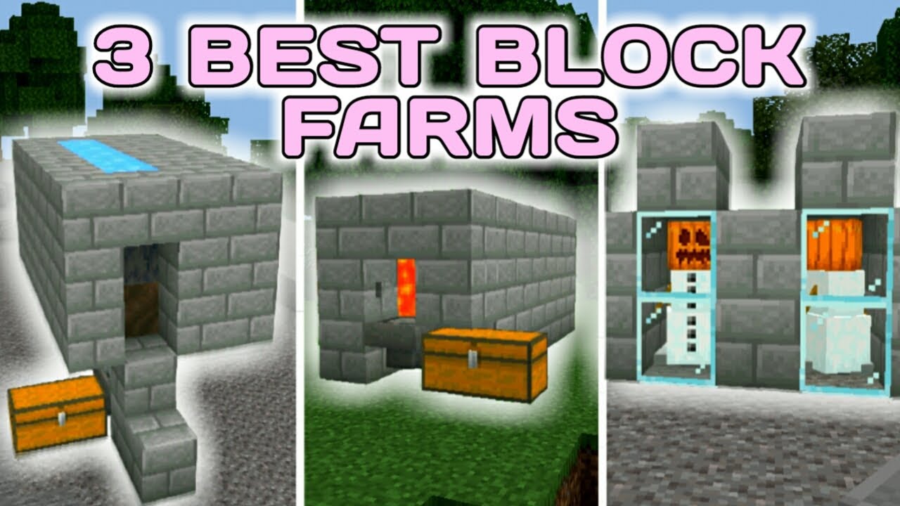 3 Simple Block Farms Minecraft 1.18+| Stone Farm | Basalt Farm | Snow ...