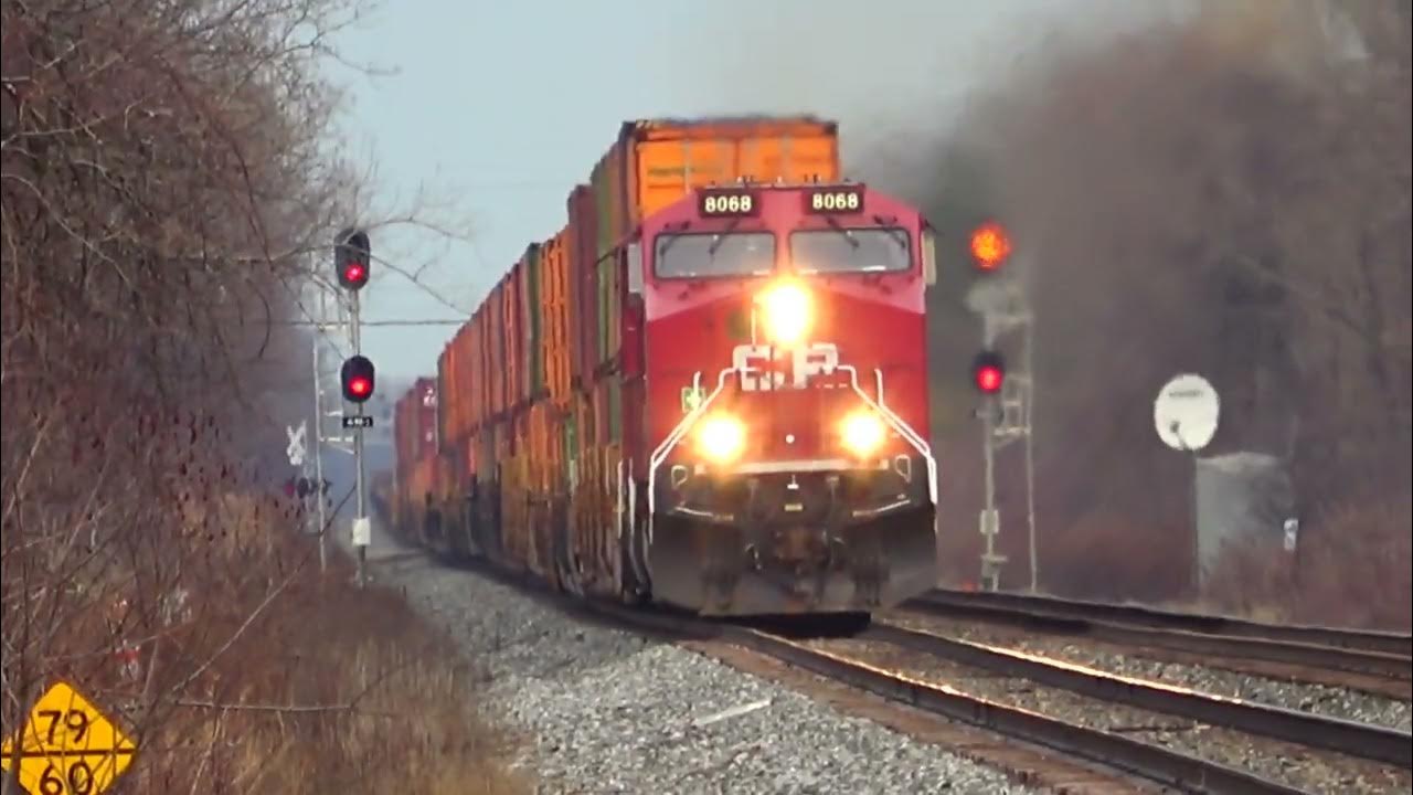 CP and NS Trains Meet! Norfolk Southern Tank Train! Giant CSX Manifest Train! CSX Van Train ...