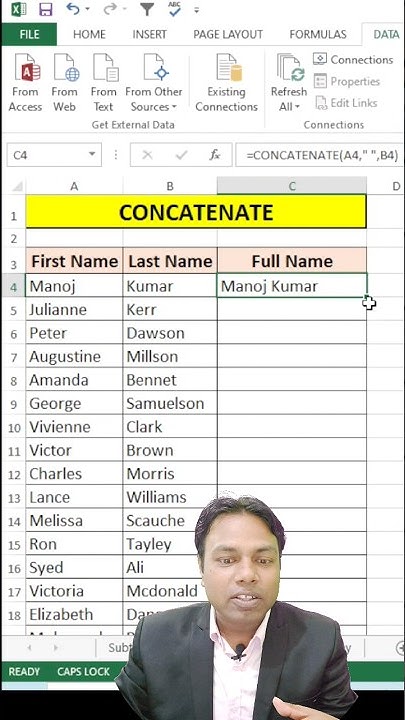 Excel Concatenate Function: Quick Text Joining Tutorial #excel #shorts - YouTube