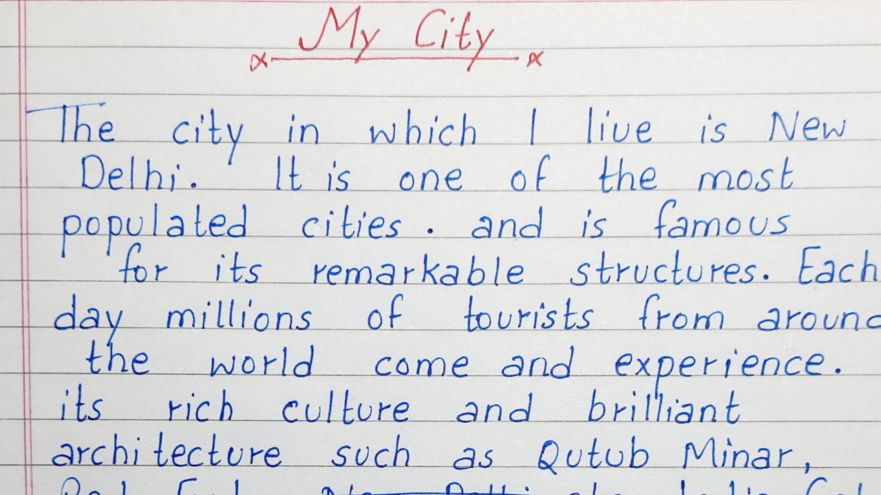 Write a short essay on My City | English - YouTube
