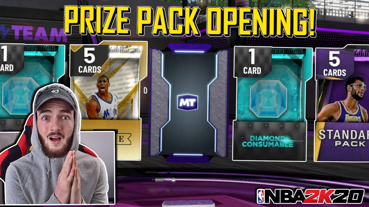 NEW *PRIZE PACKS* PACK OPENING! 2 GUARANTEED DIAMOND PACKS! (NBA 2K20 ...