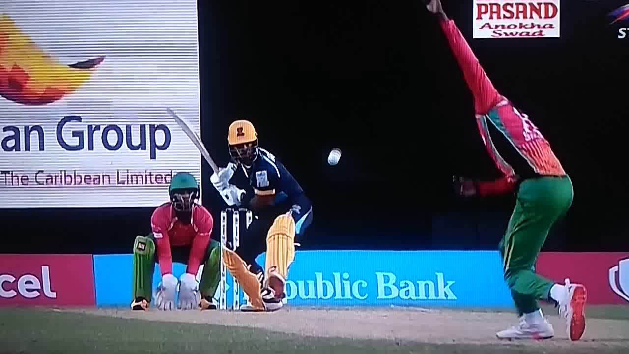 Kevin Sinclair celebration after wicket in CPL - YouTube