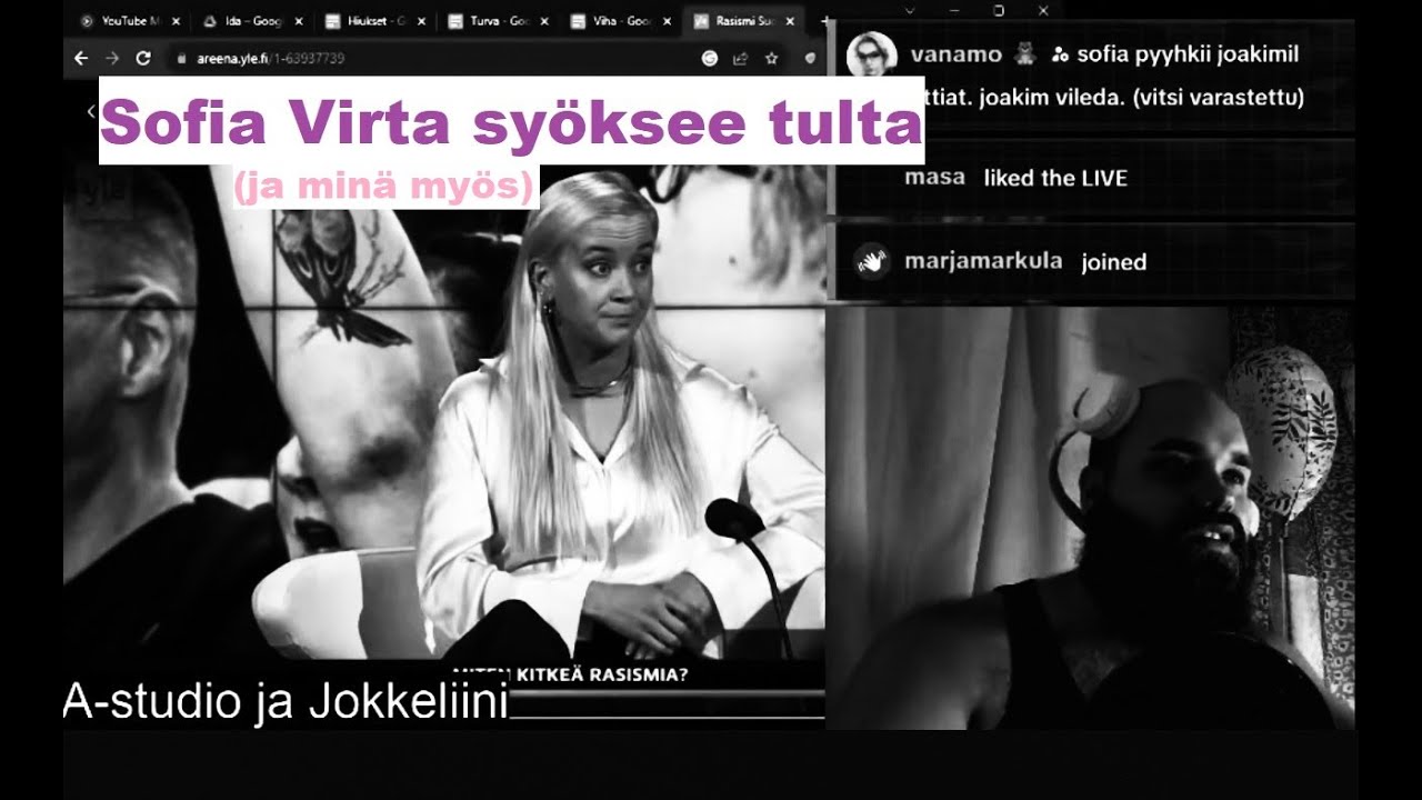 KRITISOINTI - A-studio - Sofia Virta syöksee tulta - YouTube