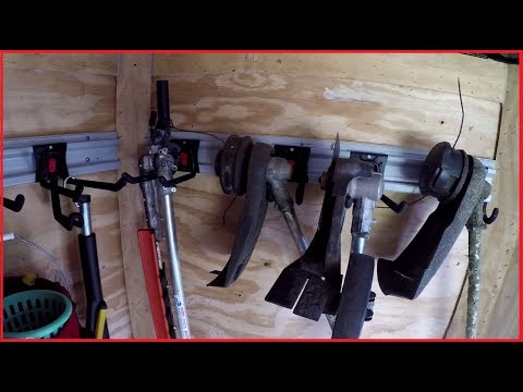 Enclosed Trailer Storage System | NEW Hyper Tough Garage Rail System ...