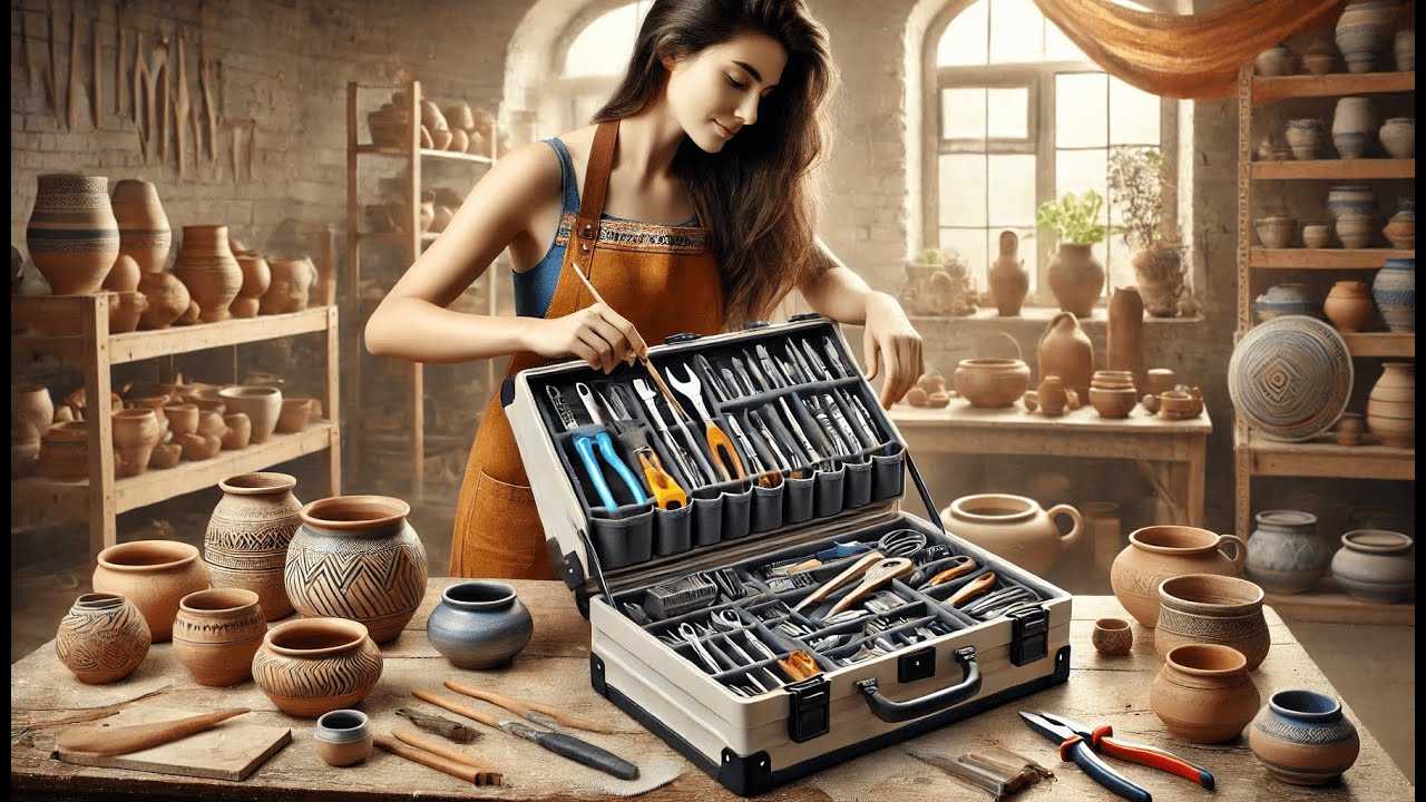 🎨 Best Pottery Tool Box | Creahaus Multifunctional Organizer 🏺 - YouTube