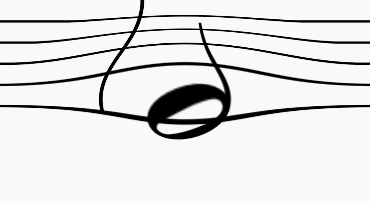 Blank Wavy Music Staff