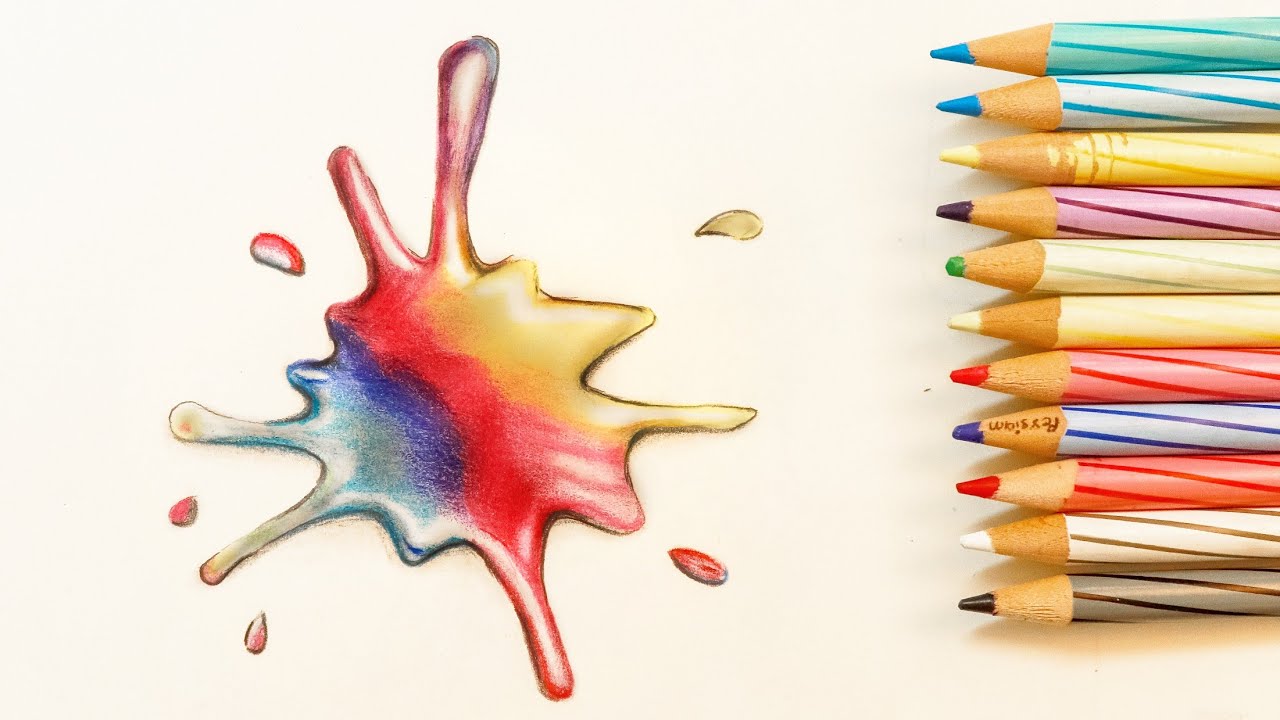 DRAWING #1 Simple pencil color drawing // speed art - YouTube