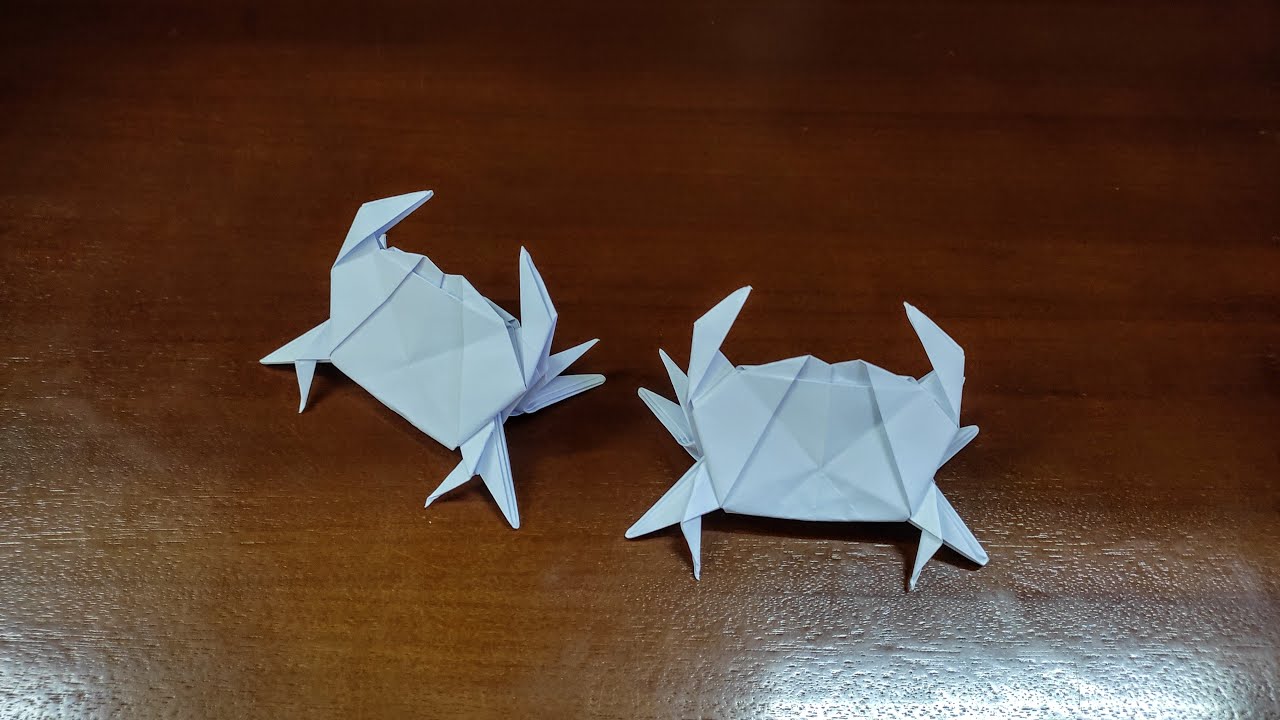Origami Crab Tutorial - How To Fold A Paper Crab - YouTube