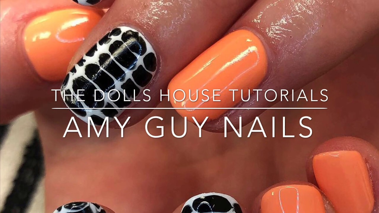 Snake Print nail art tutorial | hand drawn | The Dolls House Tutorials ...