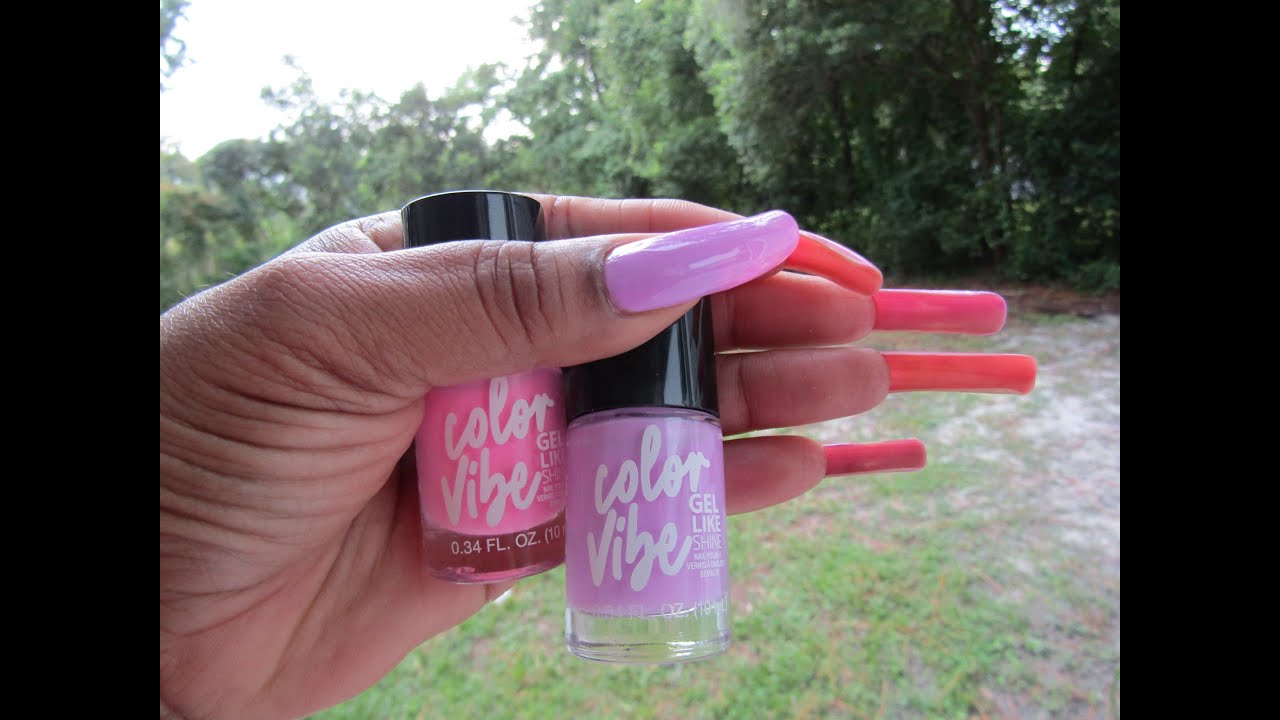 WATCH ME SWATCH COLOR VIBE GEL "LILAC LOVE and CHERRY BLOSSOM" - YouTube
