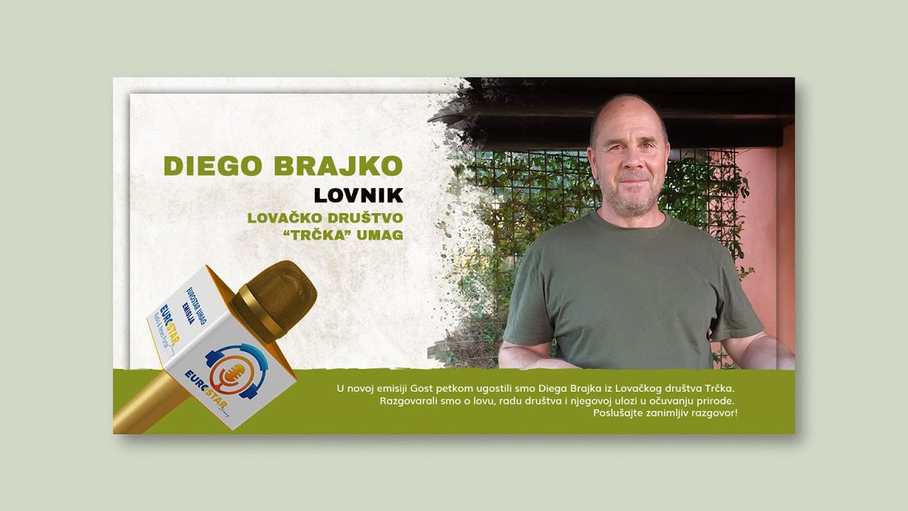 Eurostar emisija Gost petkom: Diego Brajko - YouTube