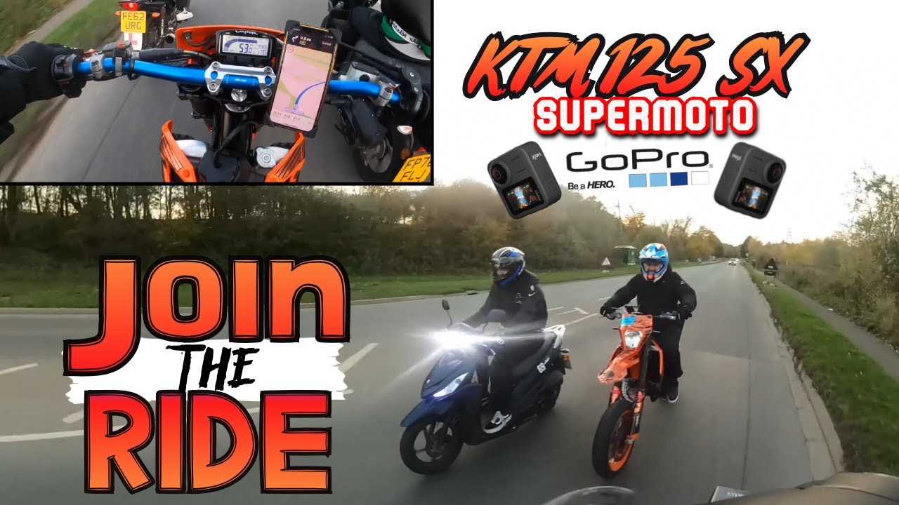 KTM 125 SX road legal - group ride with the GoPro 360 onboard #ktm ...