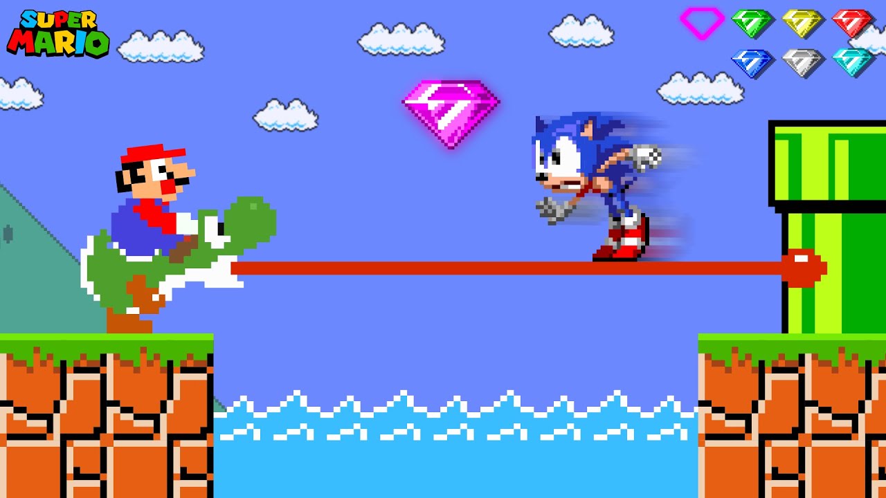If Mario takes Sonic's Chaos Emeralds in Super Mario Bros.? (Part 2 ...