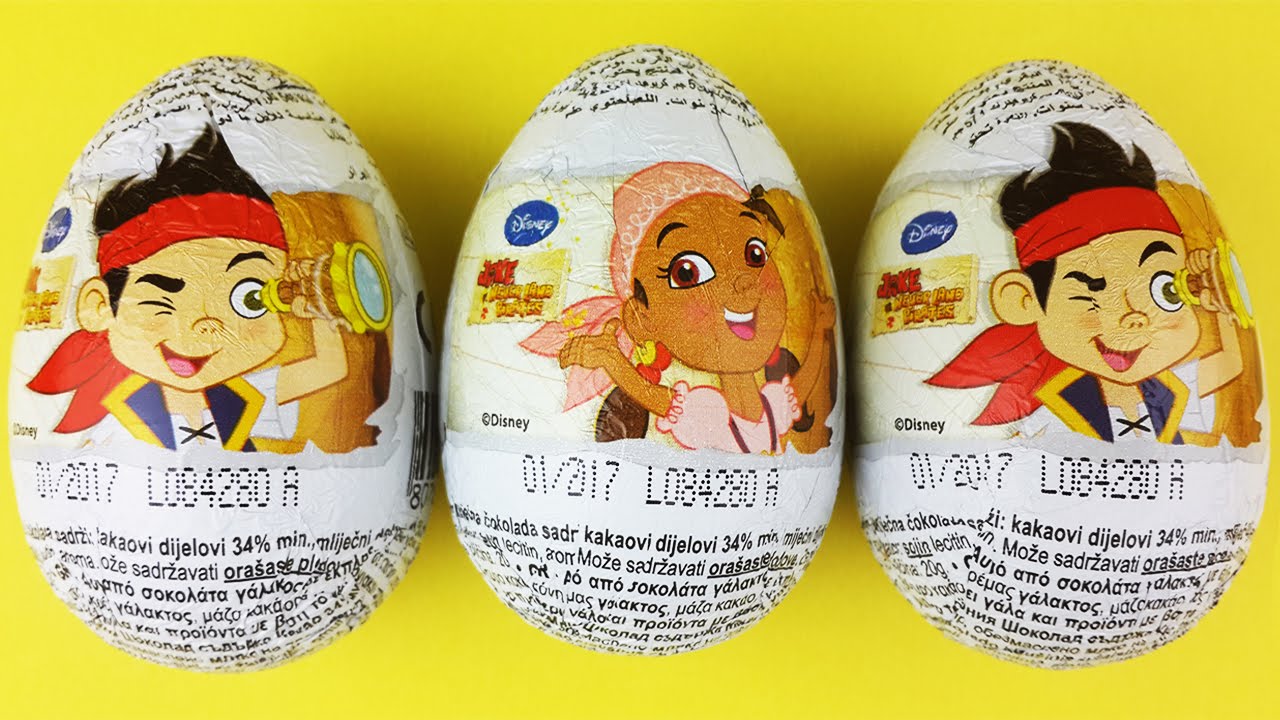 Jake and the Never Land Pirates Surprise Eggs Opening - Captain Hook ...