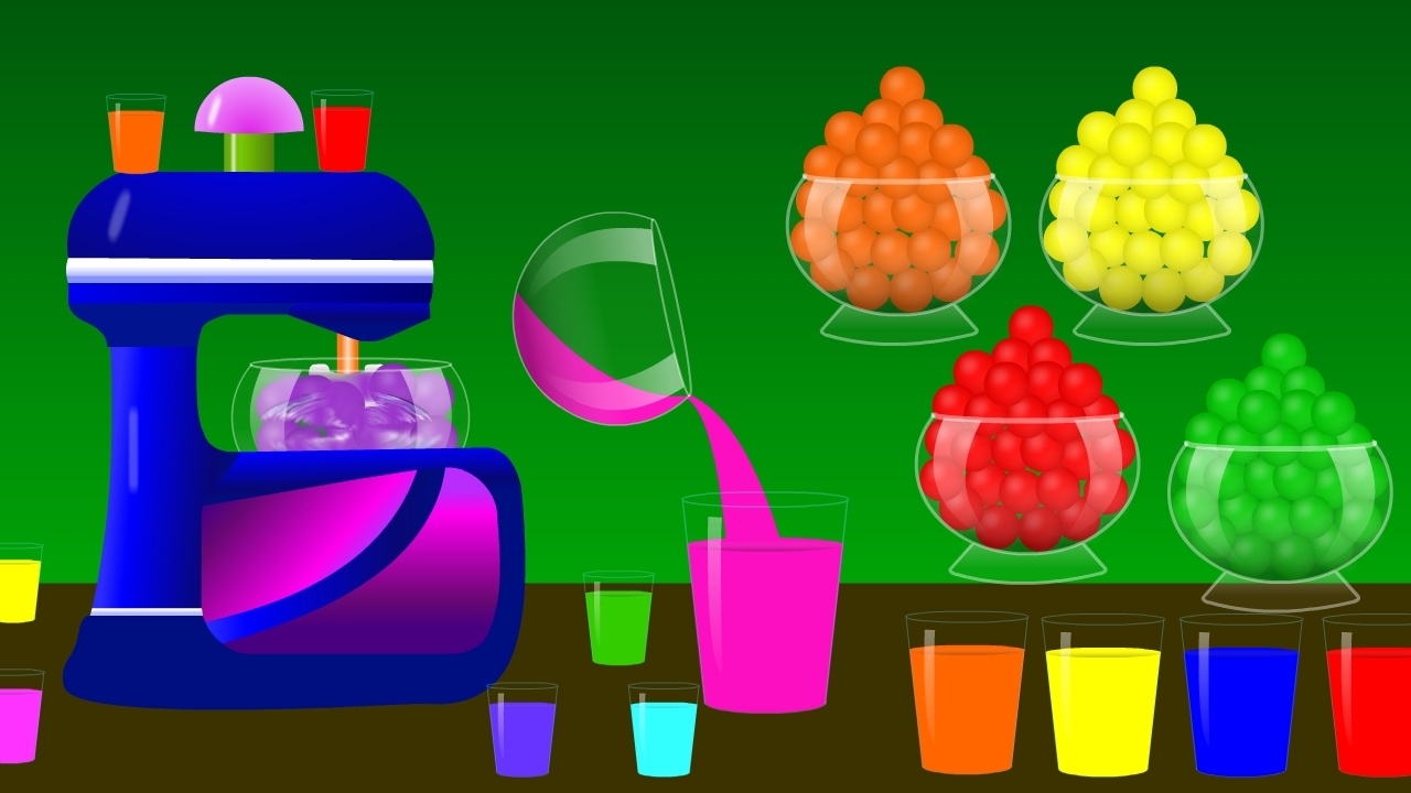 Colors for Children with Color Balls Blender machine | Colors Liquids ...