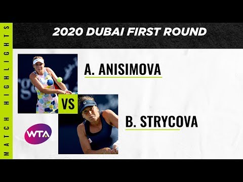 Amanda Anisimova vs. Barbora Strycova | 2020 Dubai First Round | WTA Highlights