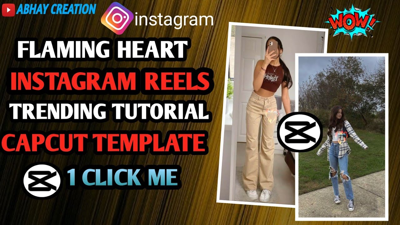 Flaming Heart CapCut Templates Video reel instagram trending video ...