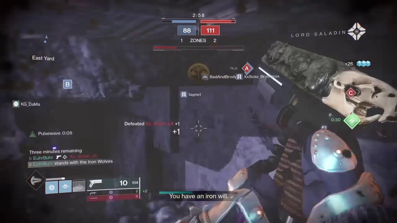 Iron Banner, Medals | Wolf at the Door: "You Have An Iron Will ...