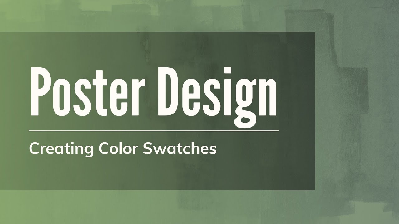 ART 316 - Poster Design - Creating Color Swatches - YouTube