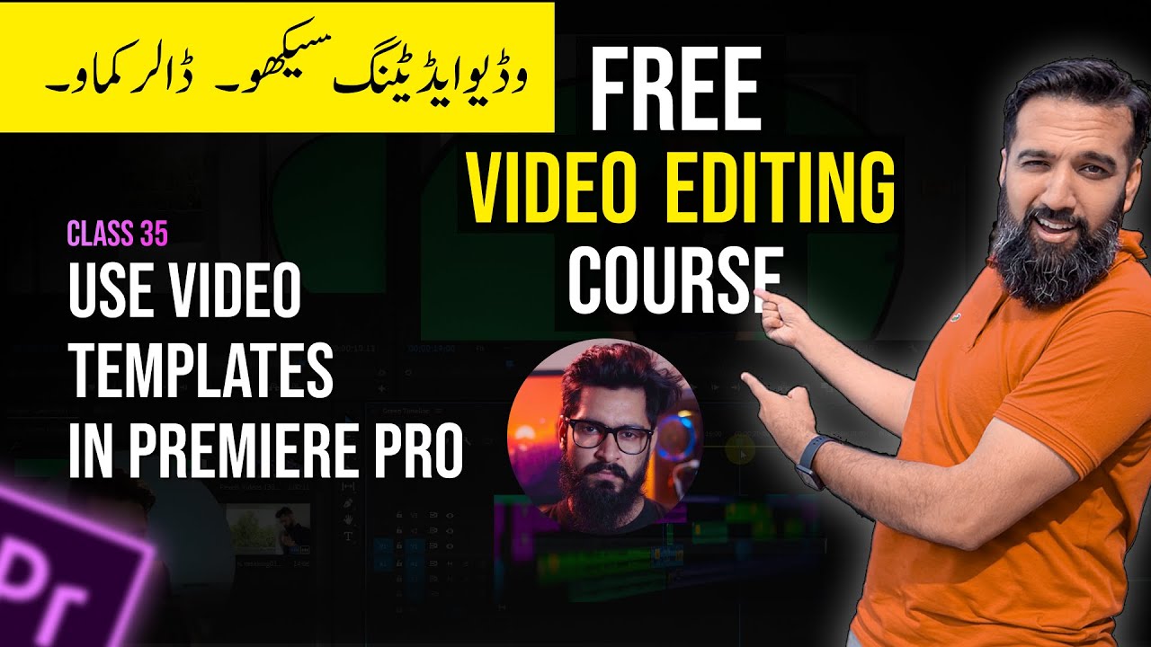 How to use video templates in Premiere Pro | Video Editing Course ...