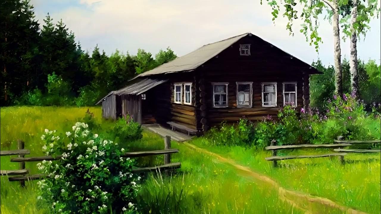 Деревенские пейзажи художника Сергея Курицына - YouTube