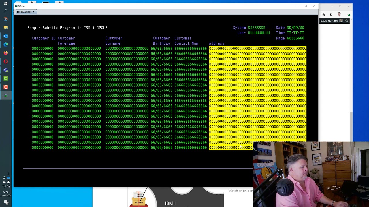Seu 101 4 Sda Screen Design Aid From The Good Old As400 Youtube